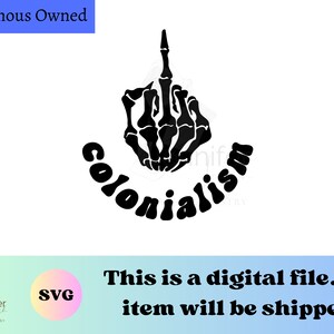 Indigenous Middle Finger Colonialism SVG PNG Native Design Digital ...