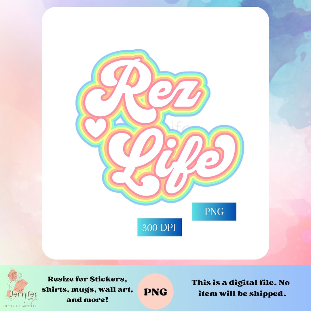Rez Life Rainbow Indigenous PNG Native Digital Download for Cricut ...