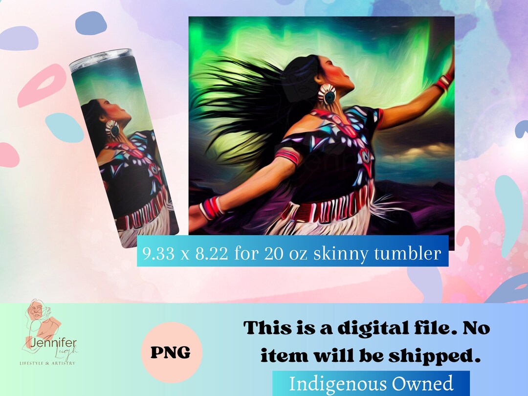 Indigenous Woman Png Native Digital Download for 20 Oz 9.2 X 8.3 Skinny ...