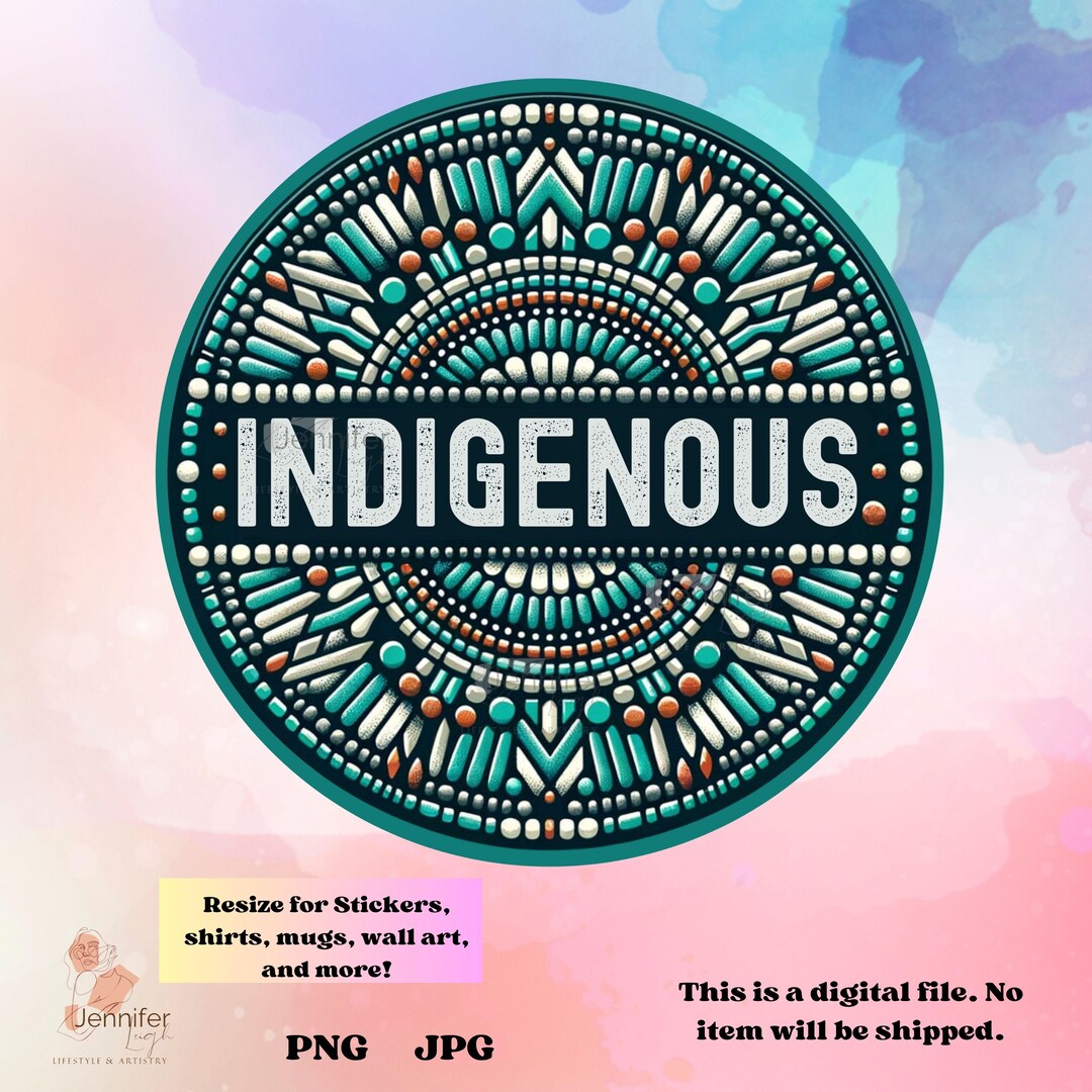Indigenous Round Jpg Png Digital Download for Shirt Design, Sublimation ...