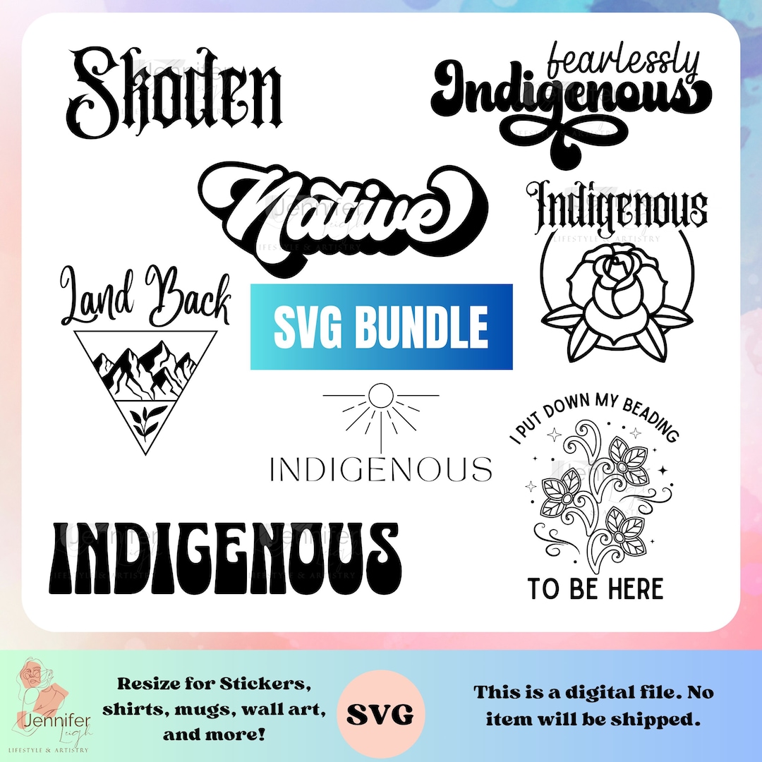 Indigenous SVG Bundle Native Digital Downloads for Cricut, Vinyl Crafts ...