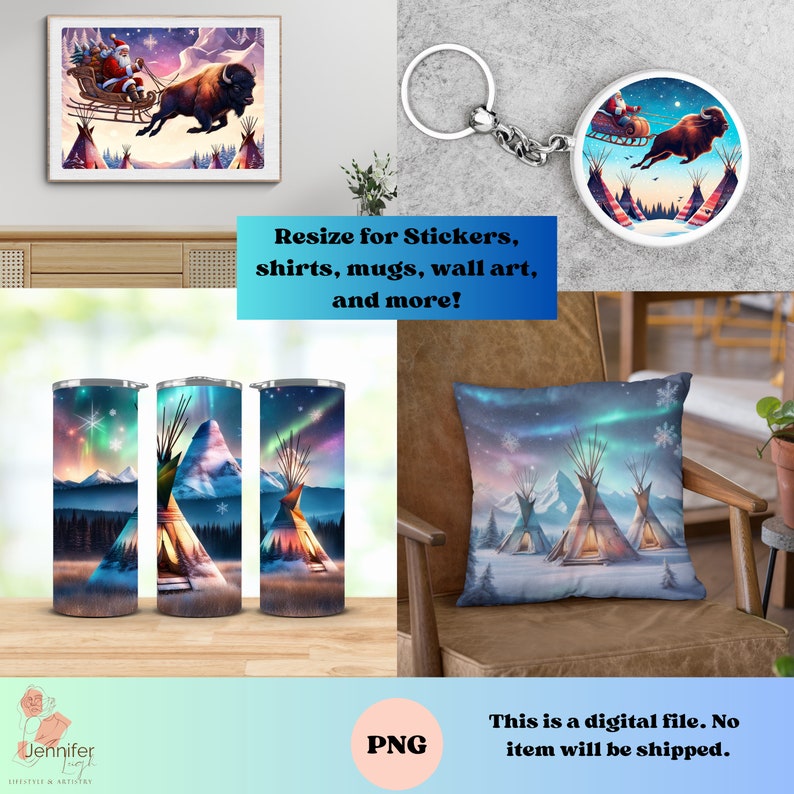 Christmas Indigenous PNG JPG Bundle Native American Designs for Digital ...