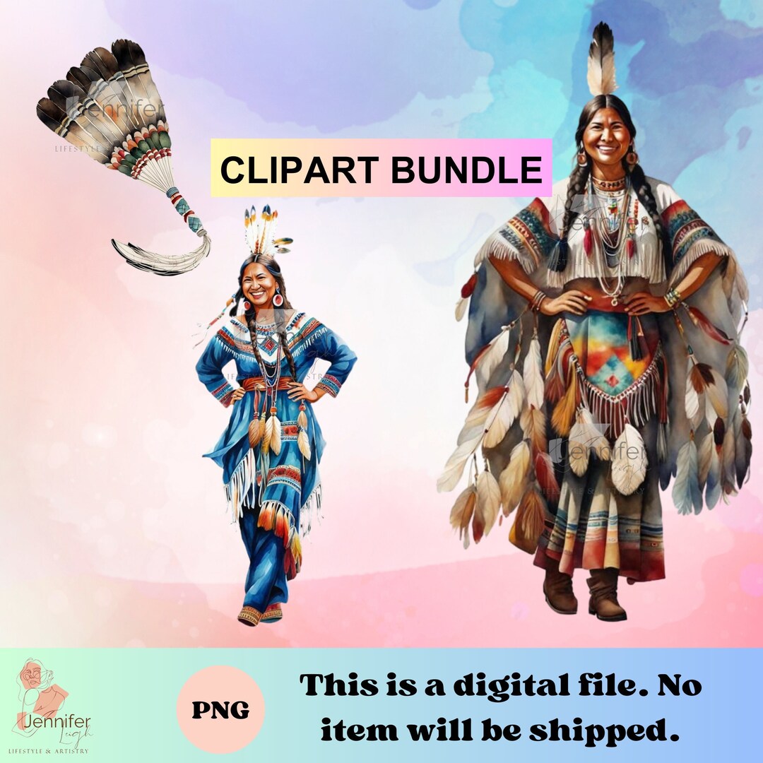 Indigenous Clipart Design Bundle Png Native Digital Download for ...