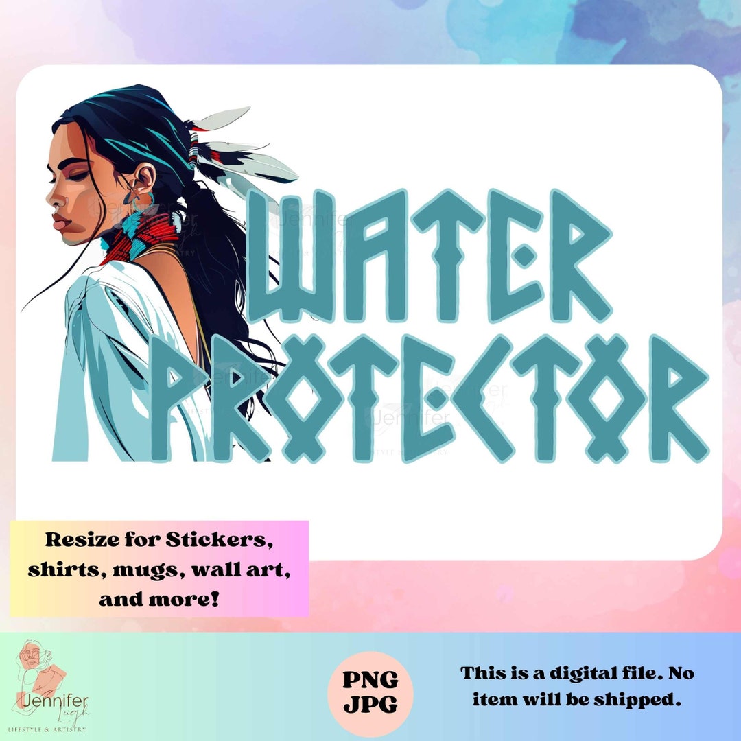 Water Protector Indigenous Women Indigenous Png Native Instant Download ...