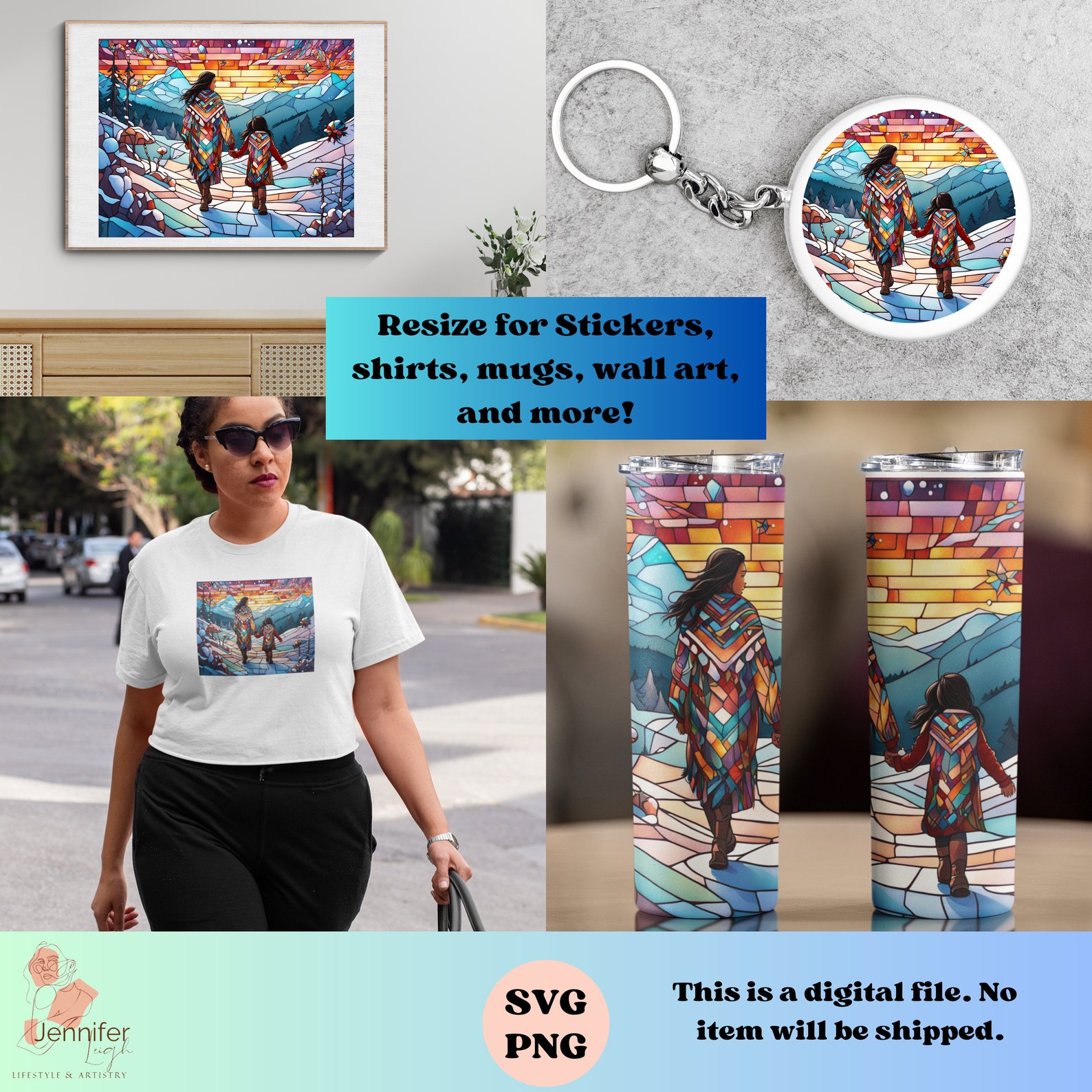 Indigenous Mother and Child JPG PNG Native Digital Design Download for ...