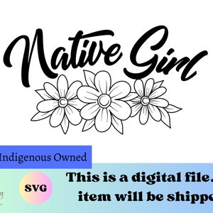 Native Girl Indigenous SVG PNG Native Digital Downloads for Cricut ...