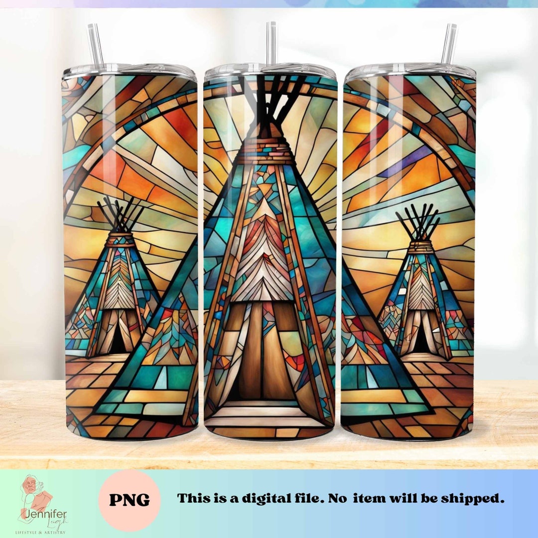 Indigenous Teepee Png Jpg Native Digital Design Download for 20 Oz 9.2 ...