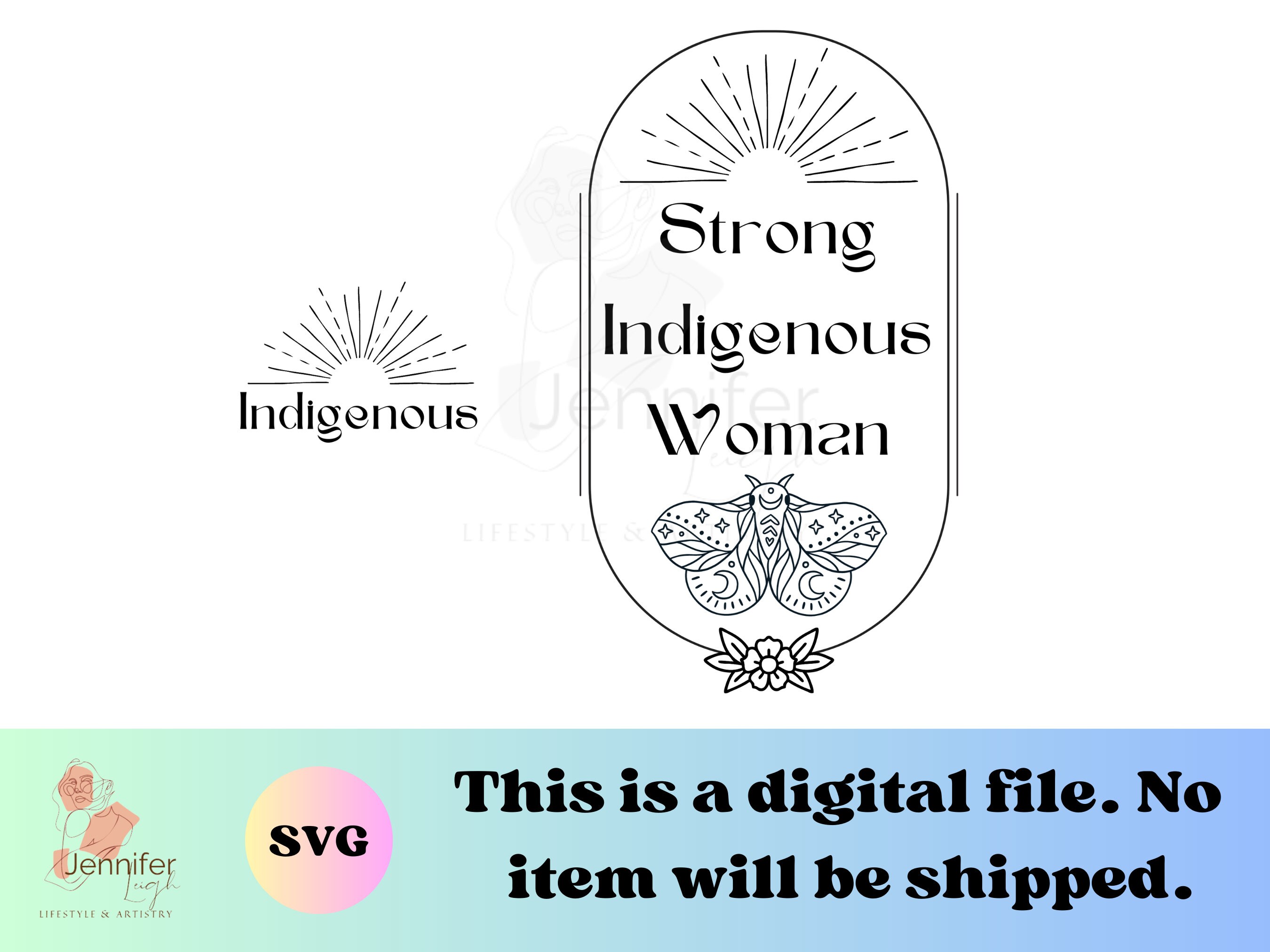 Strong Indigenous Woman SVG PNG Bundle Native Digital Download for ...