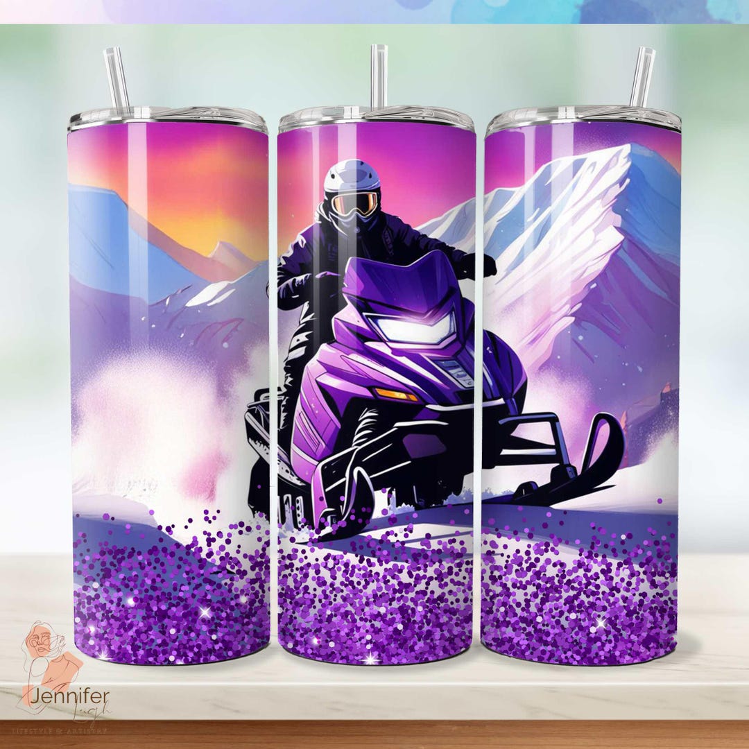 Seamless Purple Snowmobile Outdoor Png Womens Winter Tumbler Wrap ...