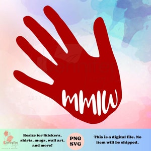 MMIW Hand Print SVG PNG Native Digital Download for 20 Oz 9.2 X 8.3 ...