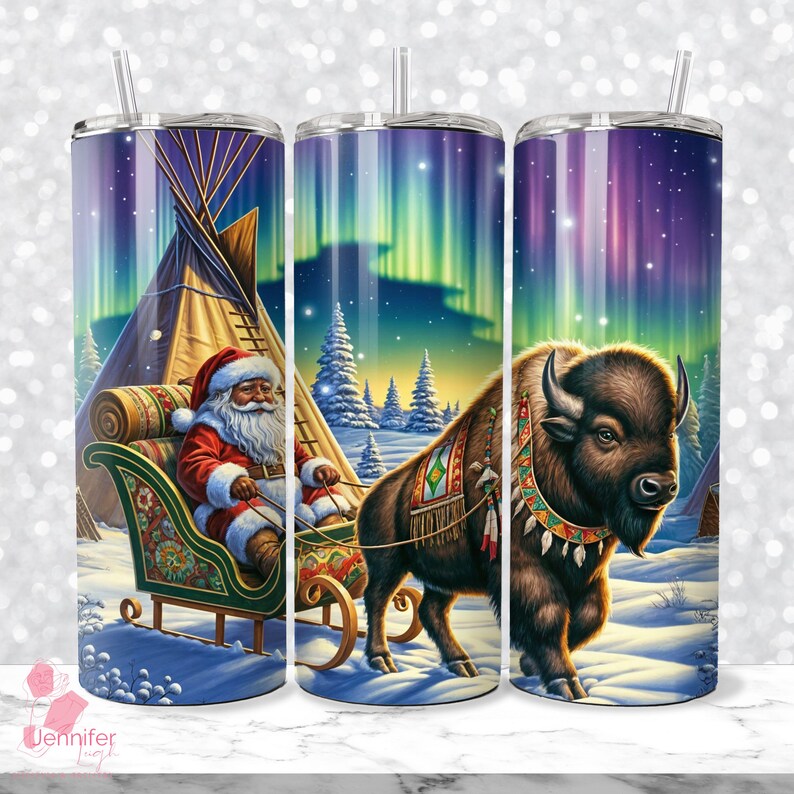 Christmas Indigenous PNG Native American Tumbler Wrap Design for ...