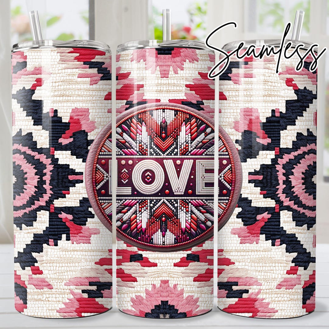 Seamless LOVE Indigenous Valentines Png Native Digital Download for 20 ...