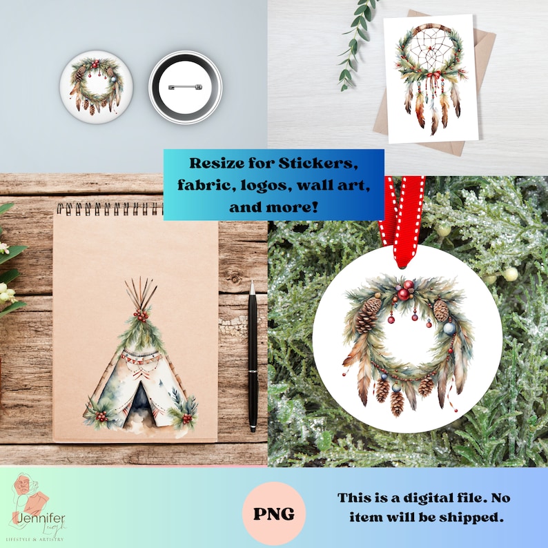 Indigenous Christmas Clipart Design Bundle Png Native Digital - Etsy