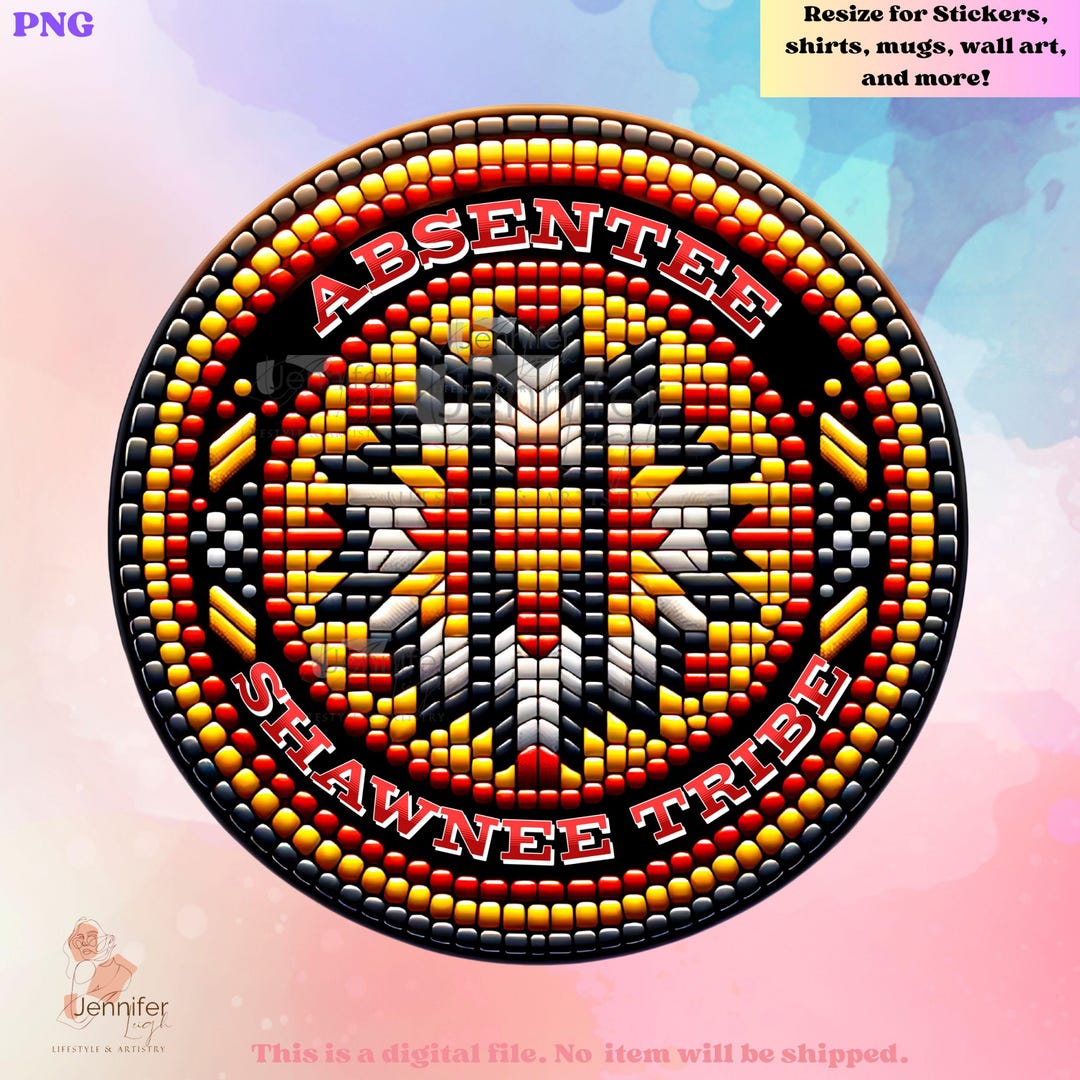 Absentee Shawnee Tribe Indigenous PNG Native Instant Download for Wall ...
