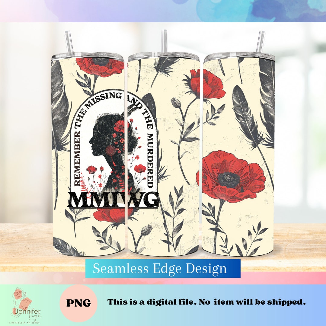 MMIWG Indigenous Seamless Edge PNG Native Digital Download for 20 Oz 9. ...