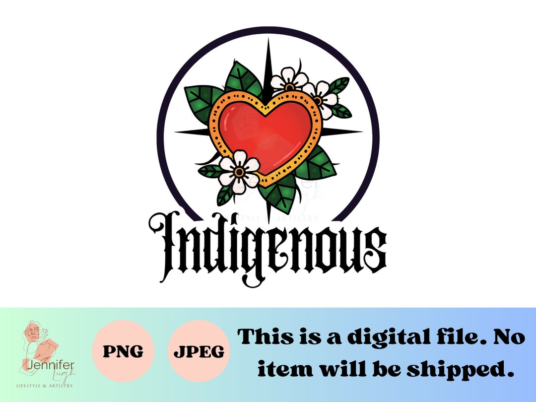 Indigenous Heart Native JPEG PNG Design Digital Download for Art ...