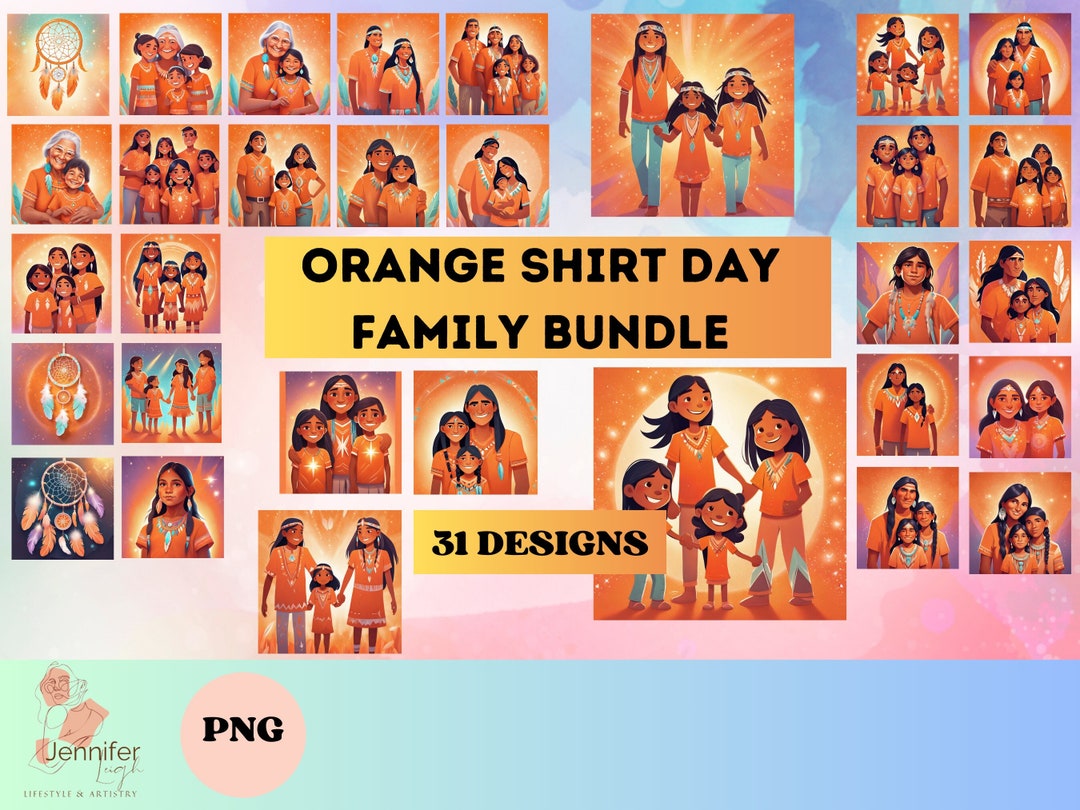 Indigenous Orange Shirt Day Family Bundle Native Png Digital Download ...