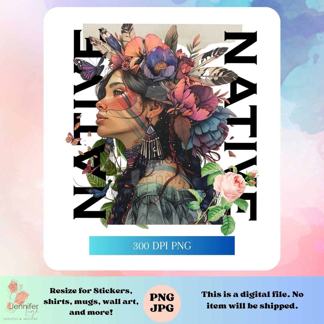 Indigenous Women Jpeg Png Native Instant Download for Sublimation ...