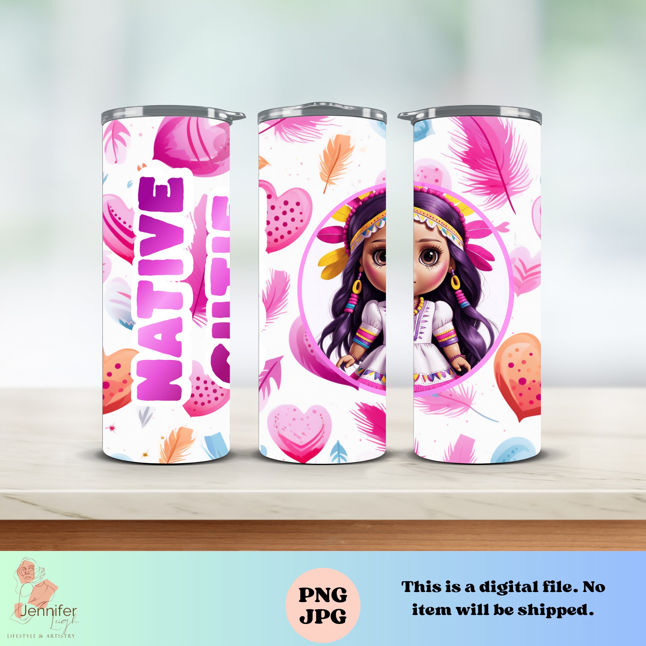 Native Cutie Doll Jpg Png Native Designs Digital Download for 20 Oz 9.2 ...