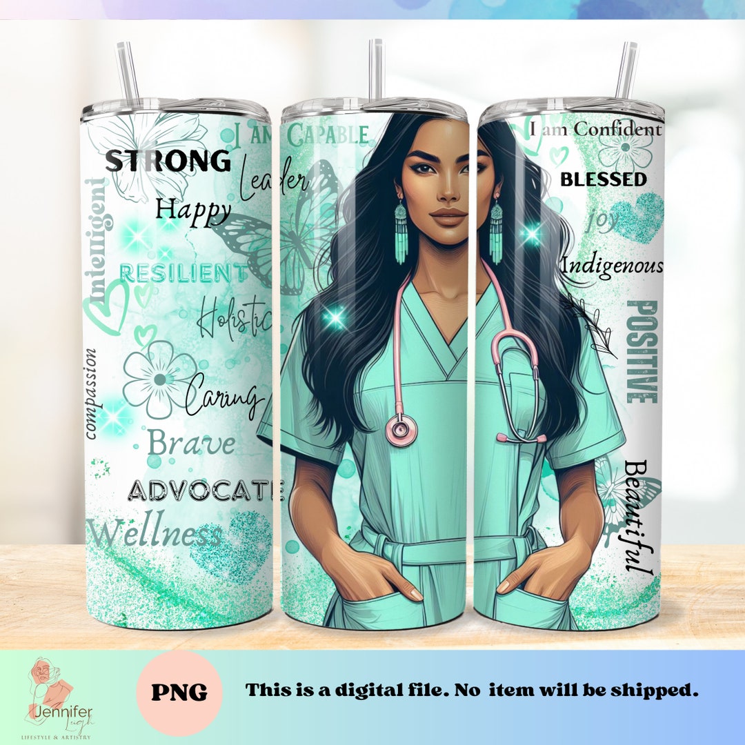 Indigenous Nurse Tumbler Wrap Png Native Designs Digital Download for ...