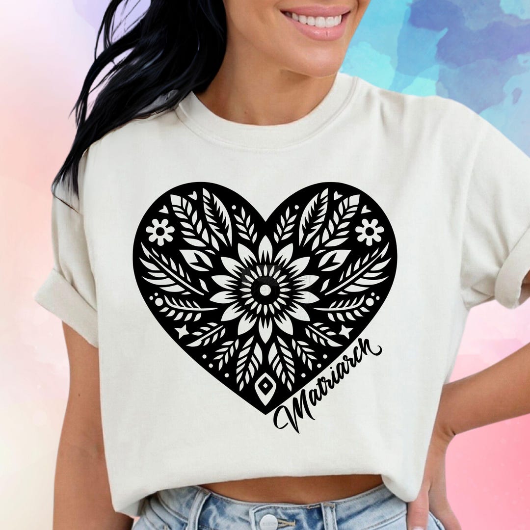 Matriarch Heart SVG PNG Native Digital Download for Cricut Vinyl, Tote ...