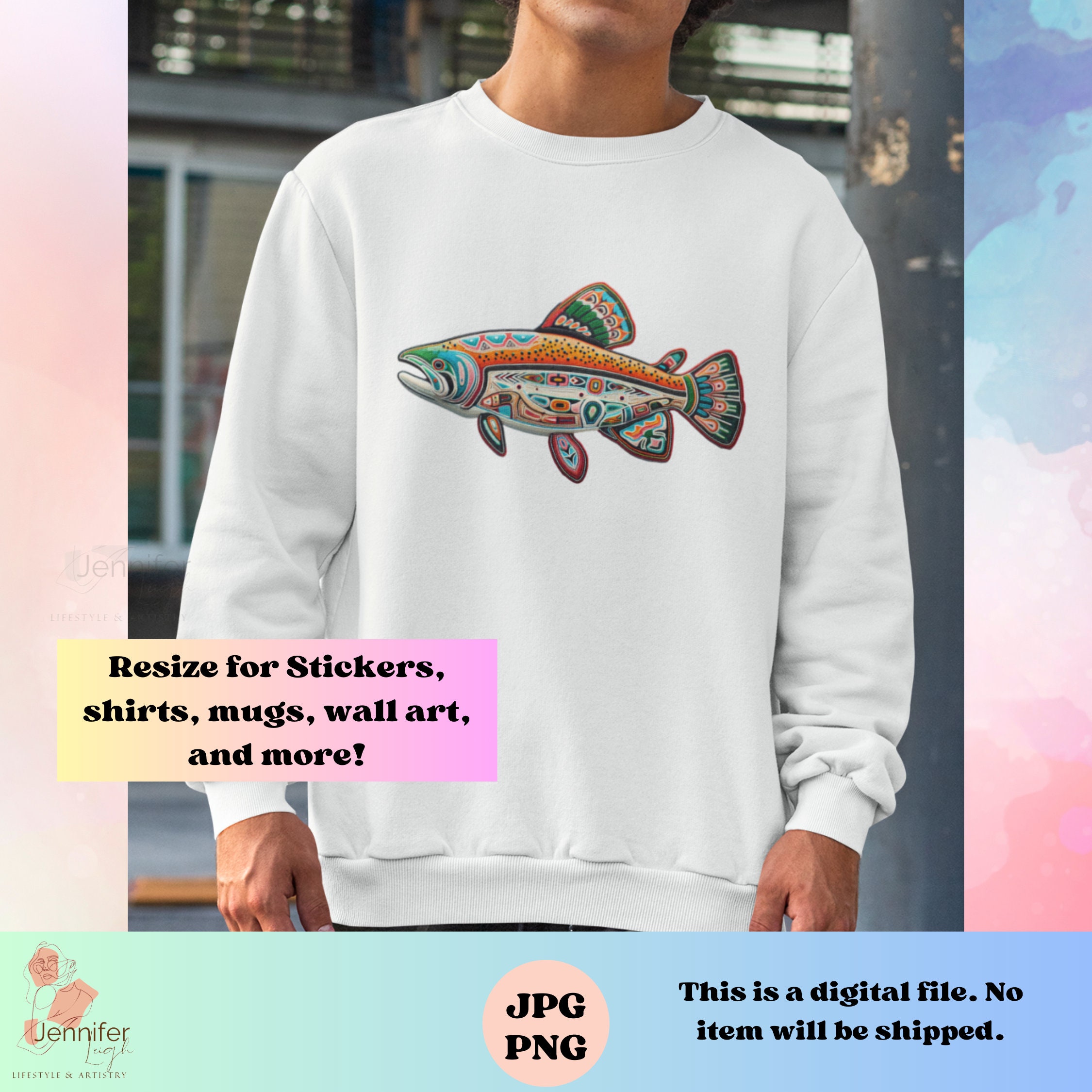 Indigenous Bead Fish Jpg Png Native Digital Download, Printable Art ...