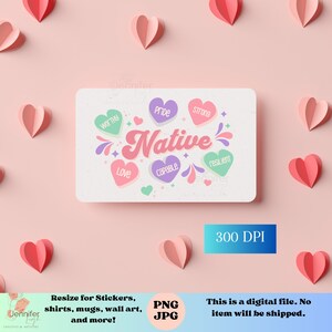 Indigenous Candy Hearts Jpg Png Native Digital Download, Printable Art ...