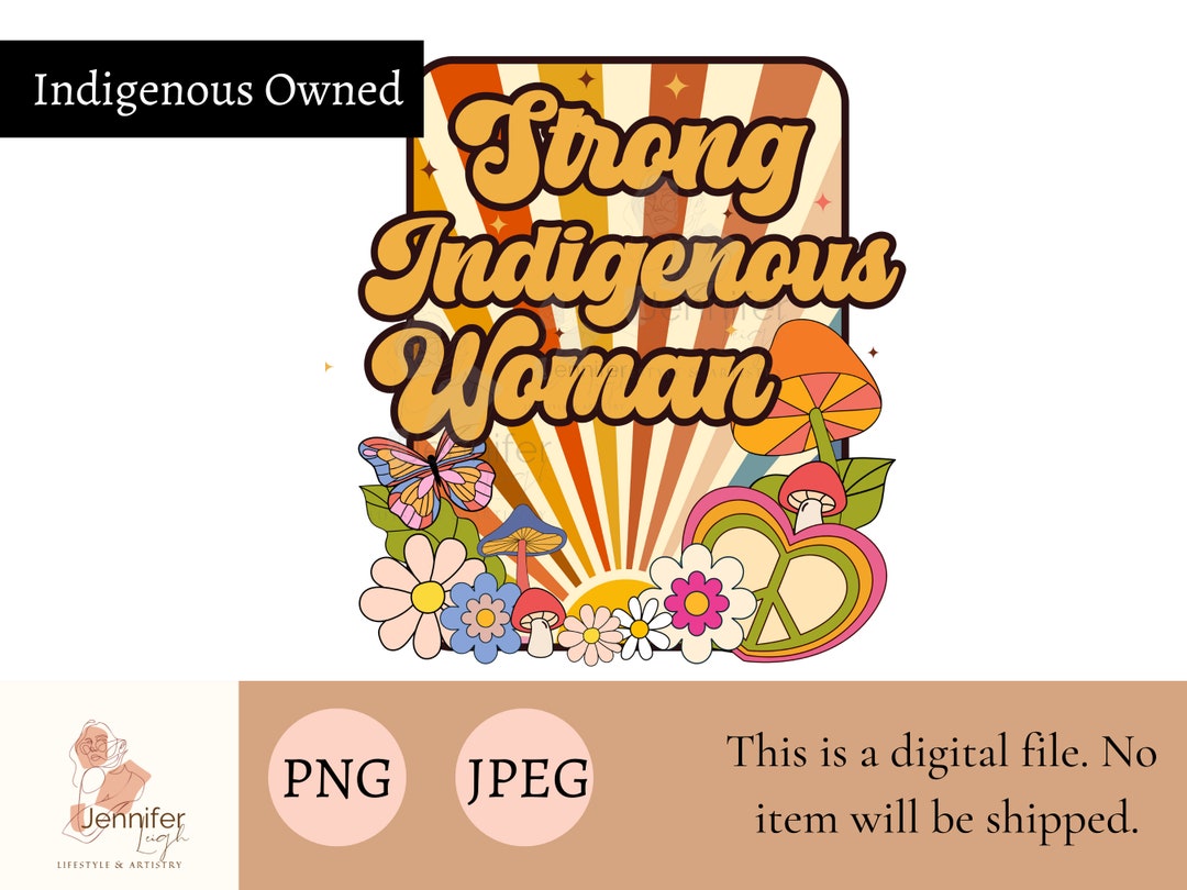 Strong Indigenous Woman PNG JPEG Native Digital Download for Wall Art ...