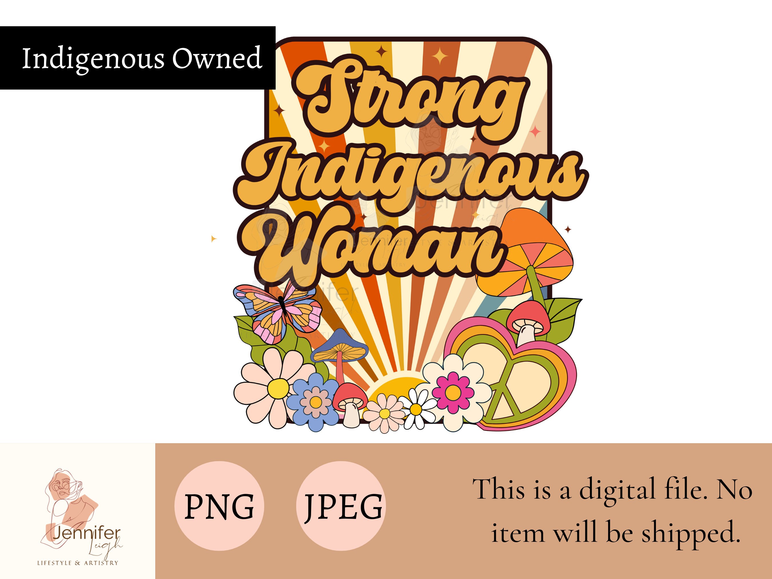 Strong Indigenous Woman PNG JPEG Native Digital Download for Wall Art ...
