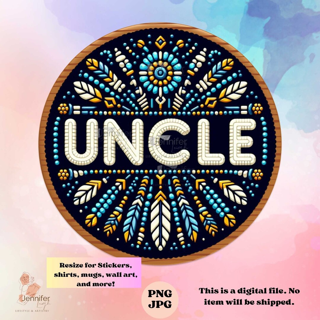 Uncle Indigenous PNG Native Digital Download for Sublimation, Printable ...