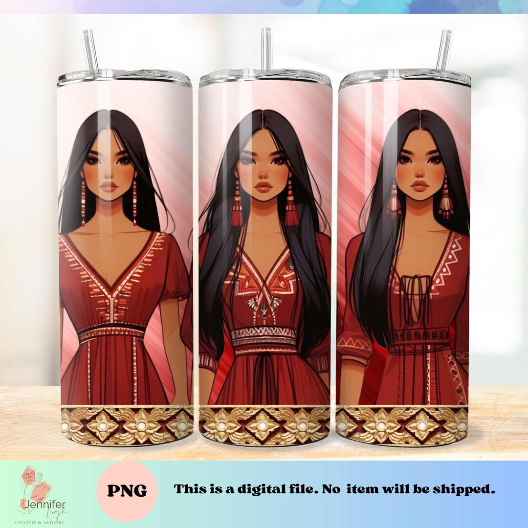 MMIW Red Dress Indigenous Seamless Edge PNG Native Digital Download for ...