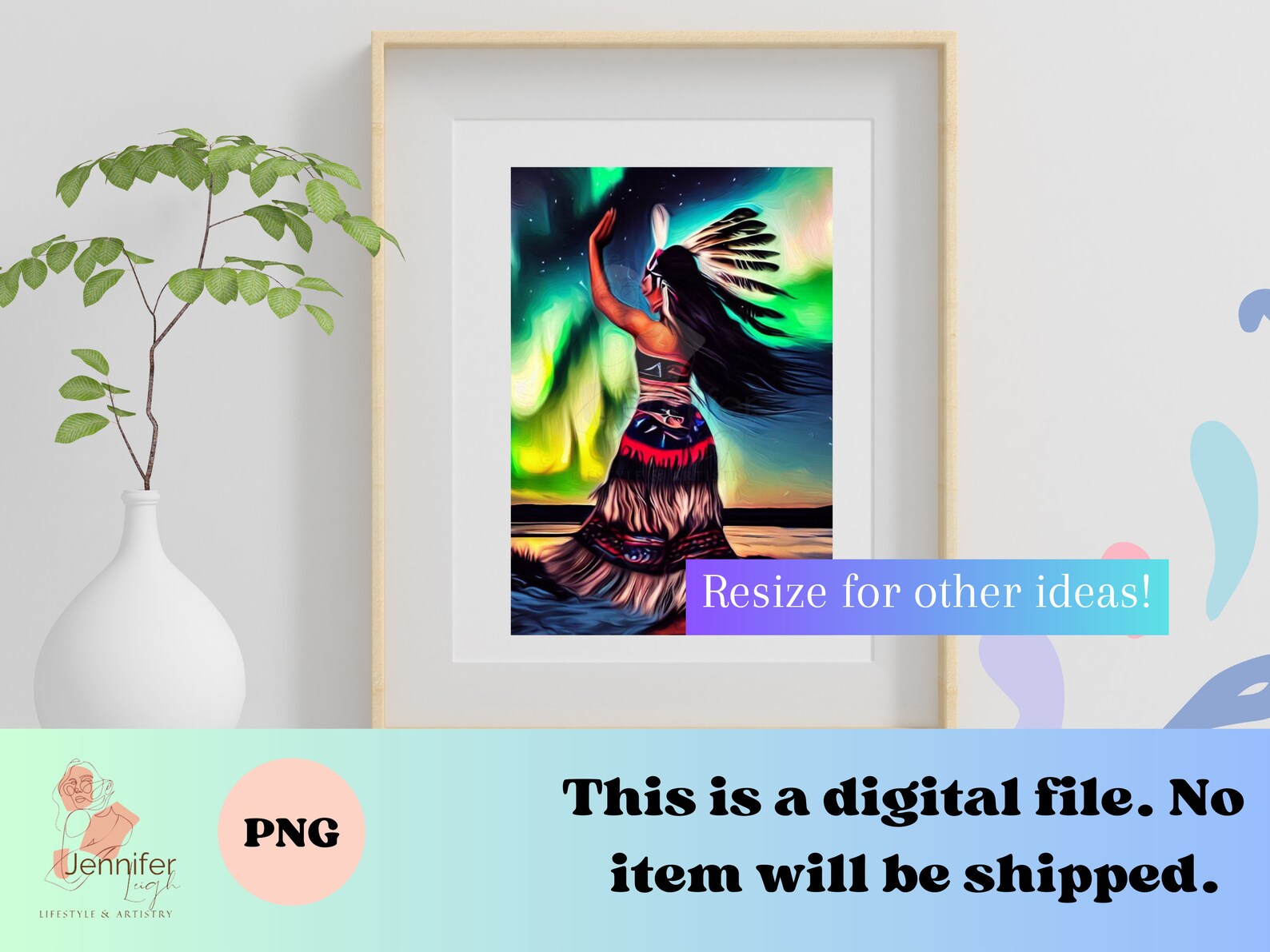 Indigenous Northern Lights Bundle Png Native Digital Download for 20 Oz ...