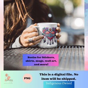 Indigenous Heart Jpg Png Native Digital Download Sublimation Design ...