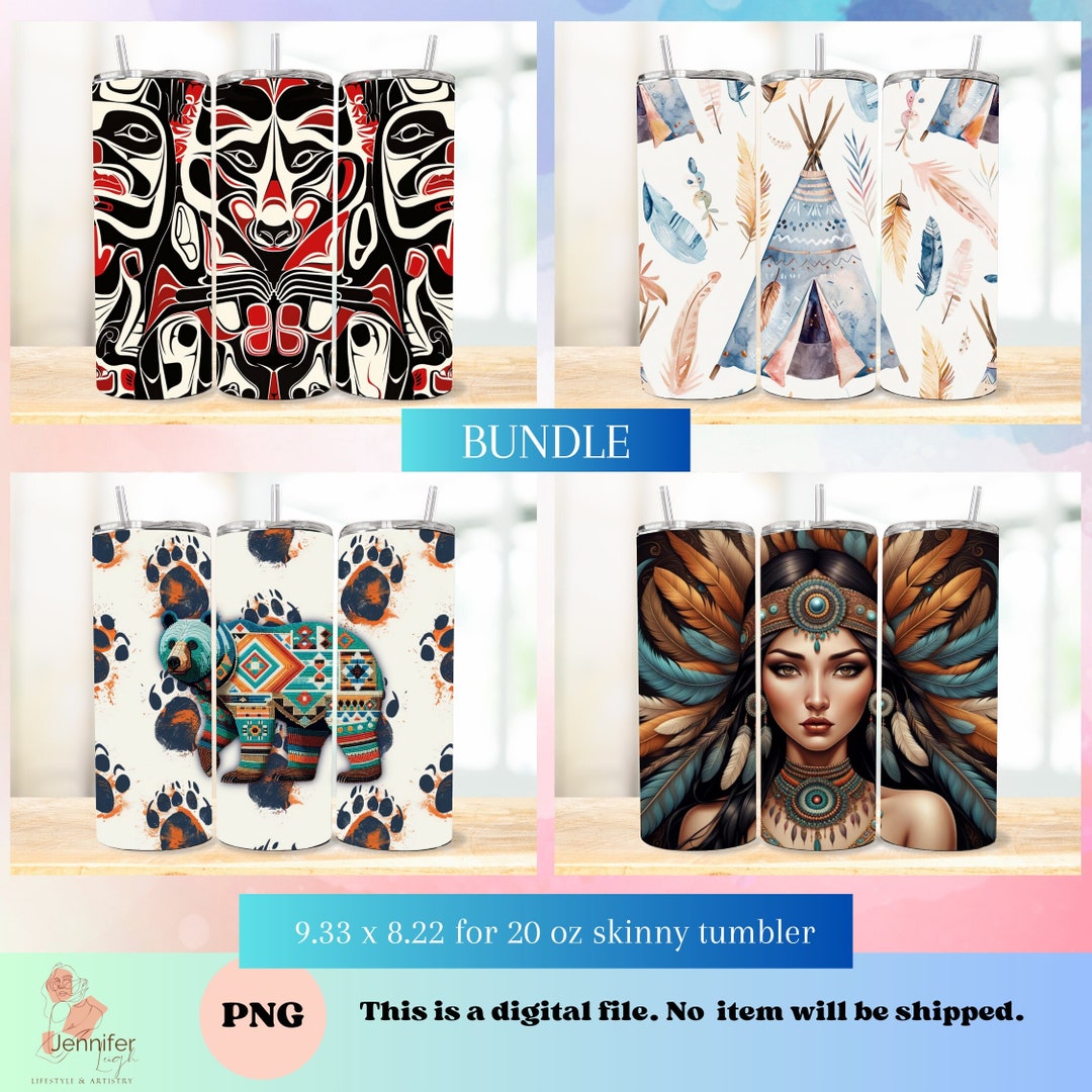 Indigenous Tumbler Wrap Bundle Png Native Tumbler Wrap Digital Download ...