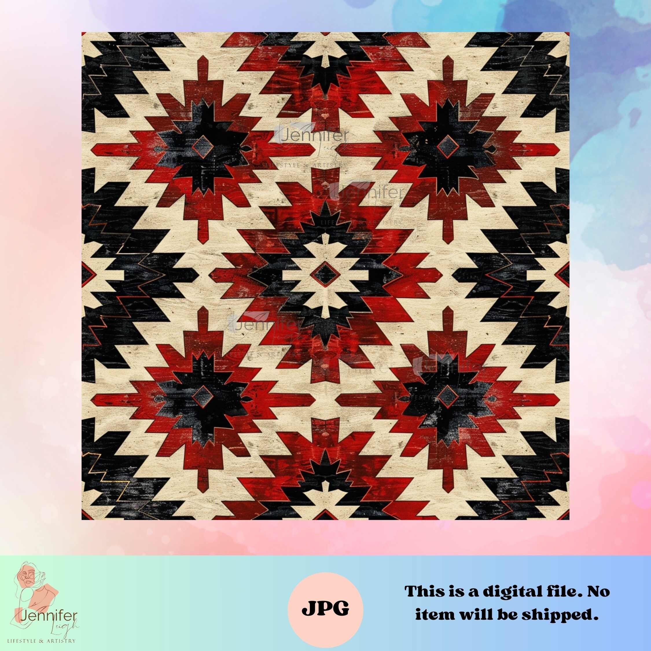 Indigenous 4 Seamless Digital Paper Design Bundle, JPG, Native Designs ...