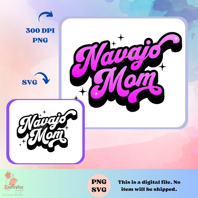 Indigenous Navajo Mom SVG PNG Native Digital Download for Wall Art ...