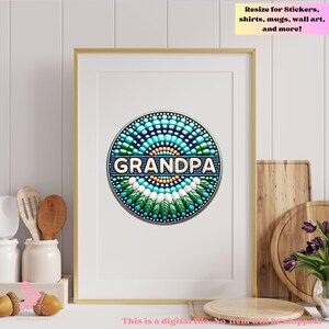 Grandpa Round PNG JPG Native Digital Downloads for Shirts Vinyl ...