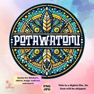 Potawatomi Indigenous PNG Native Instant Download for Wall Art ...