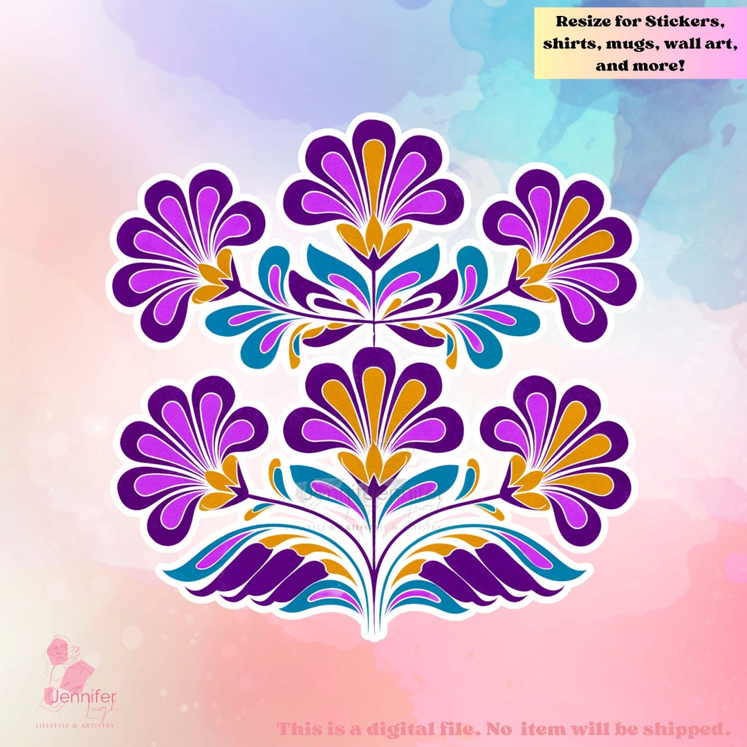 Indigenous Florals PNG JPG Native Digital Downloads for Shirts Vinyl ...