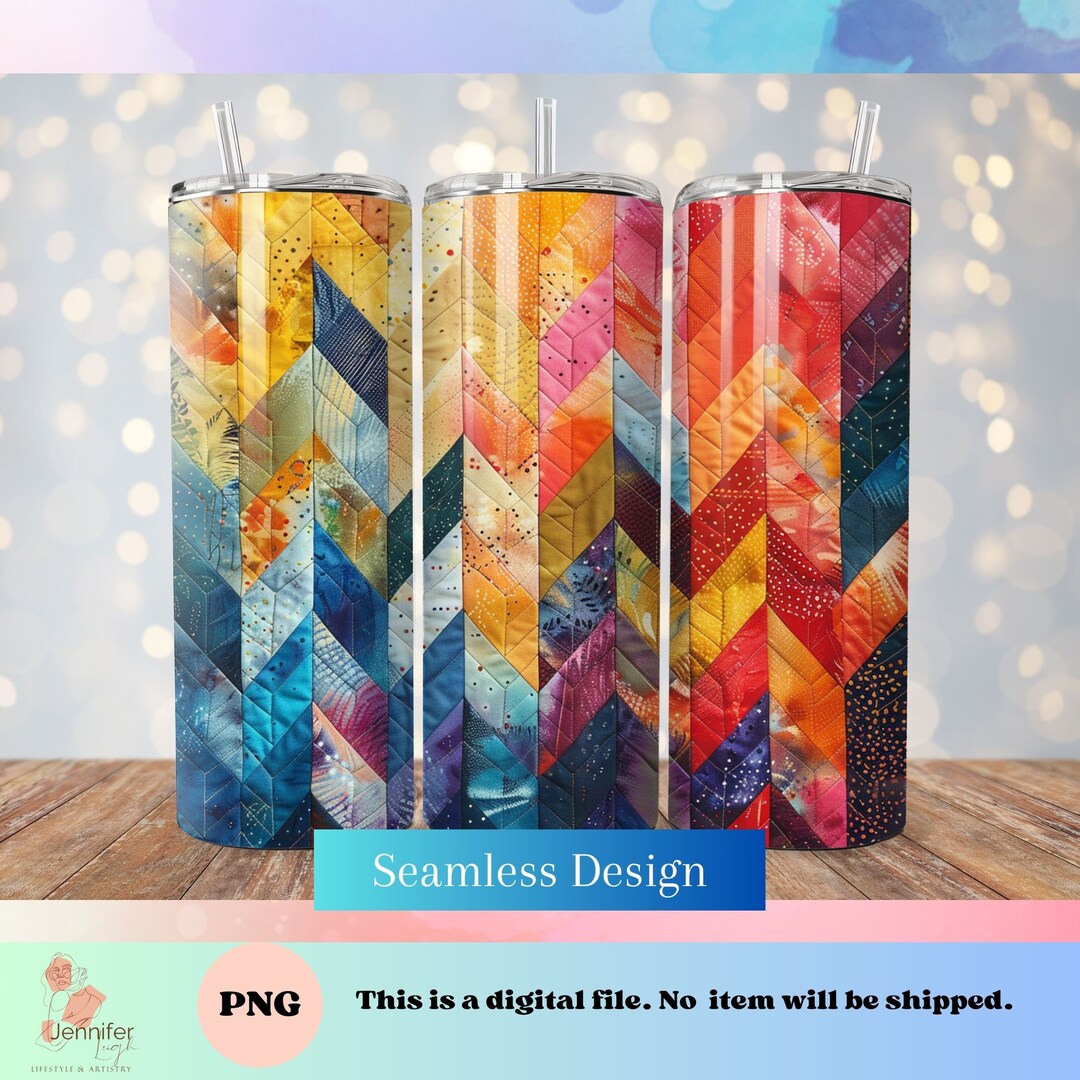 Seamless Quilt Png Tumbler Wrap Digital Download for 20 Oz 9.2 X 8.3 ...