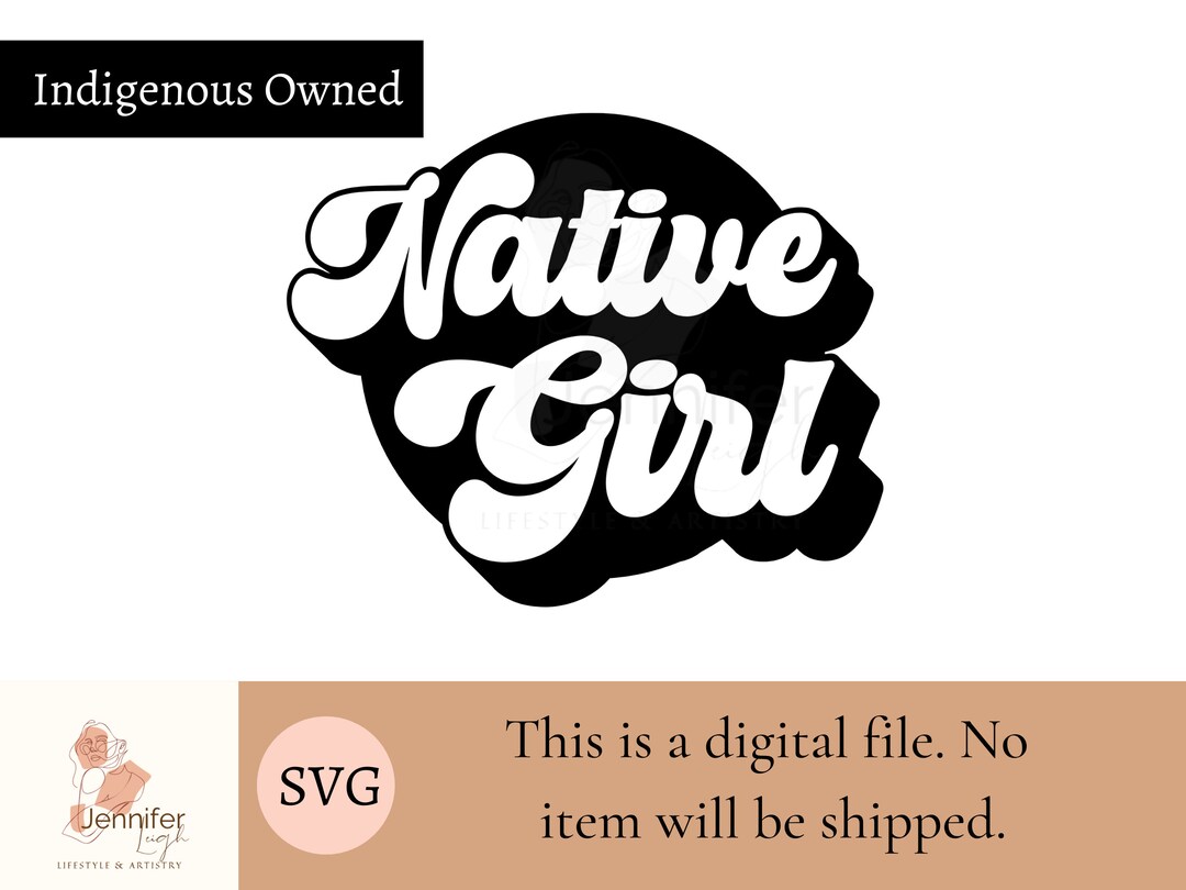 Native Girl Retro Indigenous SVG Digital Downloads - Etsy