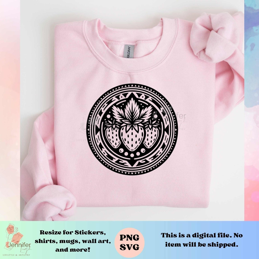 Indigenous Strawberry Round Design Svg Png Native Digital Download for ...