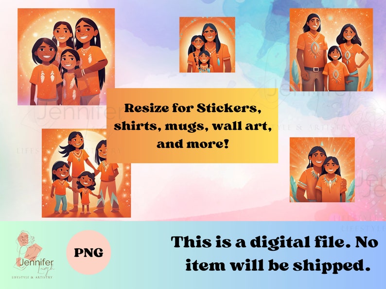 Indigenous Orange Shirt Day Family Bundle Native Png Digital Download ...