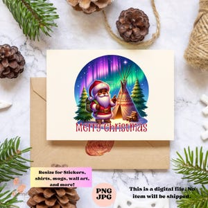 Merry Christmas Santa Indigenous PNG JPG Native American Designs for ...