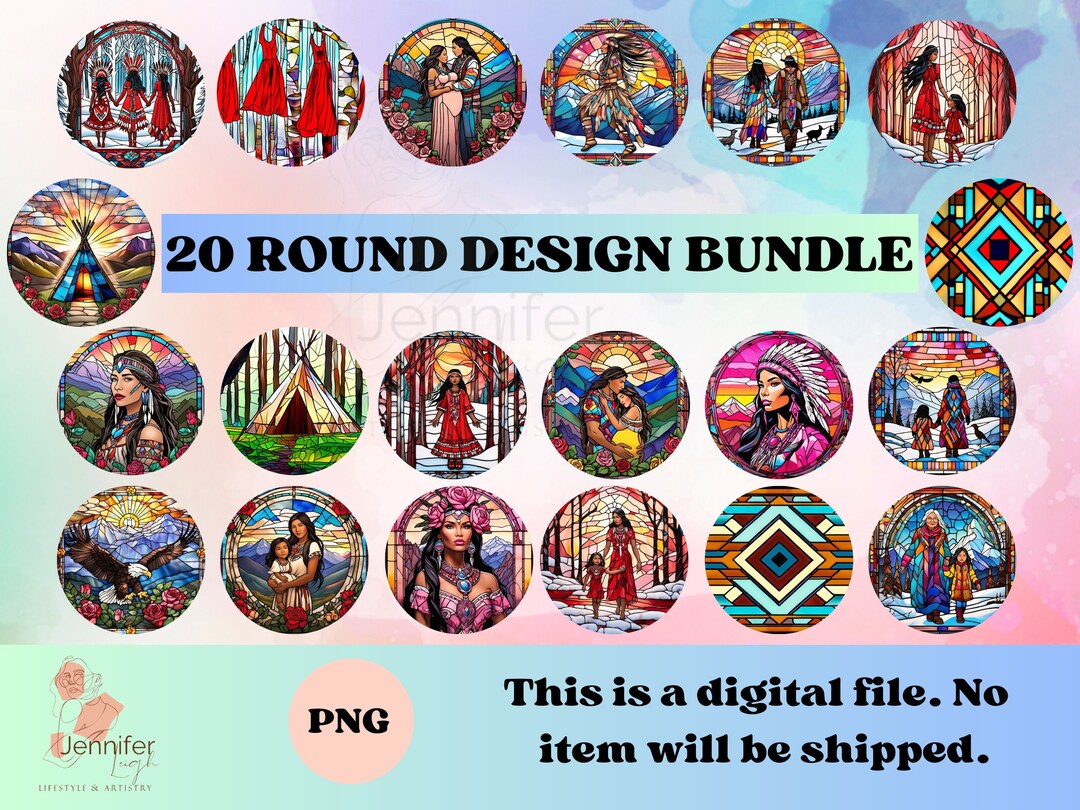 Indigenous Round Bundle Png Native Digital Download for Sublimation ...