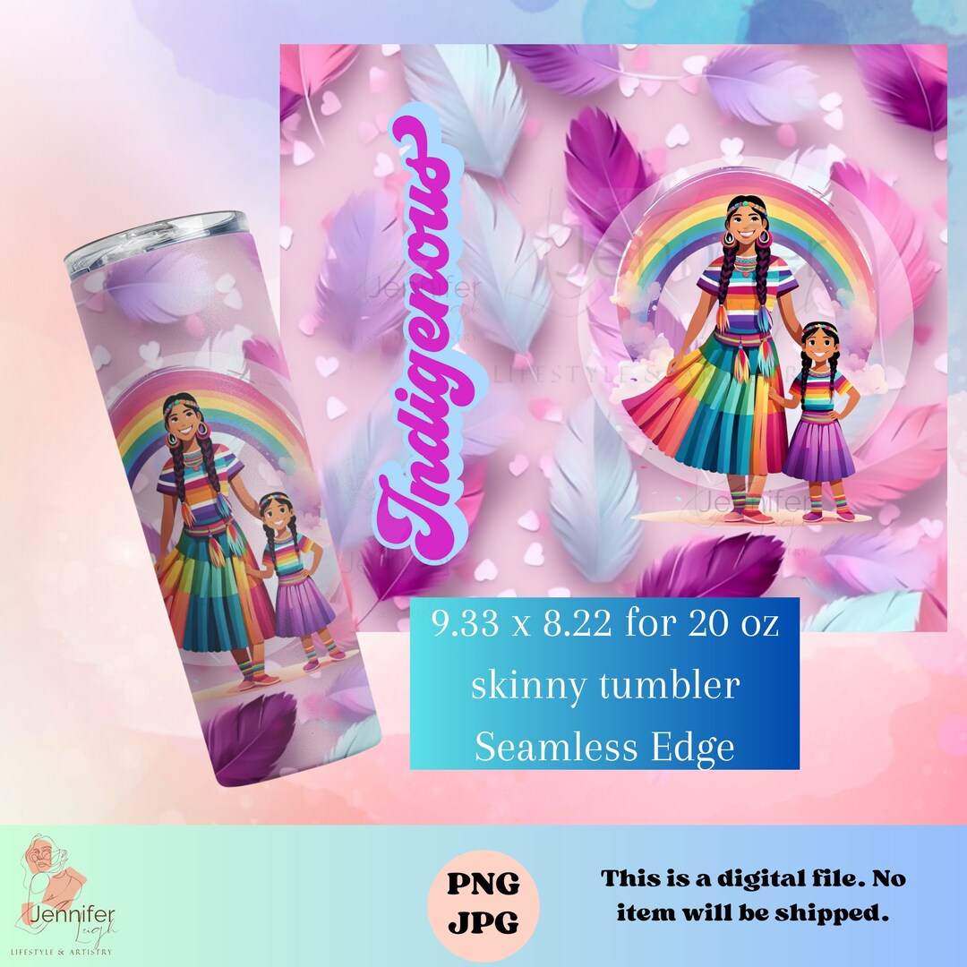 Indigenous Rainbow Jpg Png Native Designs Digital Download for 20 Oz 9. ...