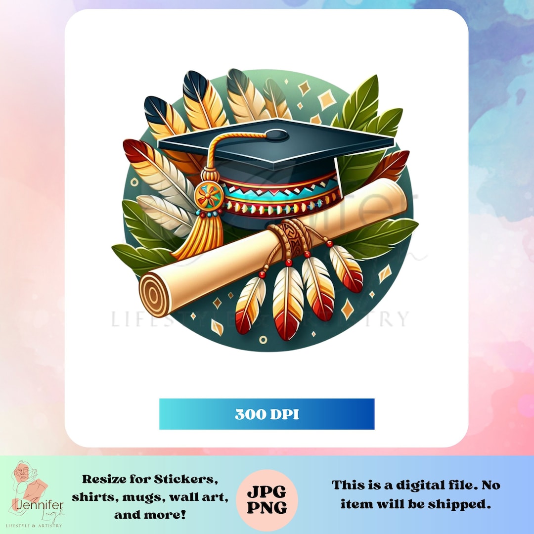 Indigenous Graduation Cap JPG PNG Native Design Digital Download for ...