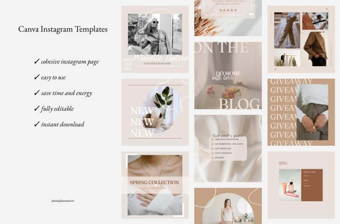 50 Neutral Instagram Templates| Minimalist Instagram Posts | Canva ...