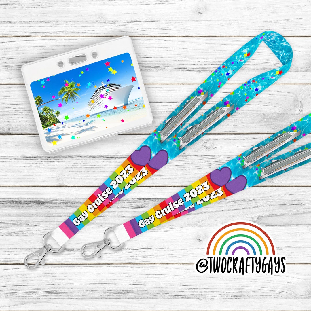 Lanyard Holder for LGBTQ Gay Pride Cruise ID Badge personalized Disney ...