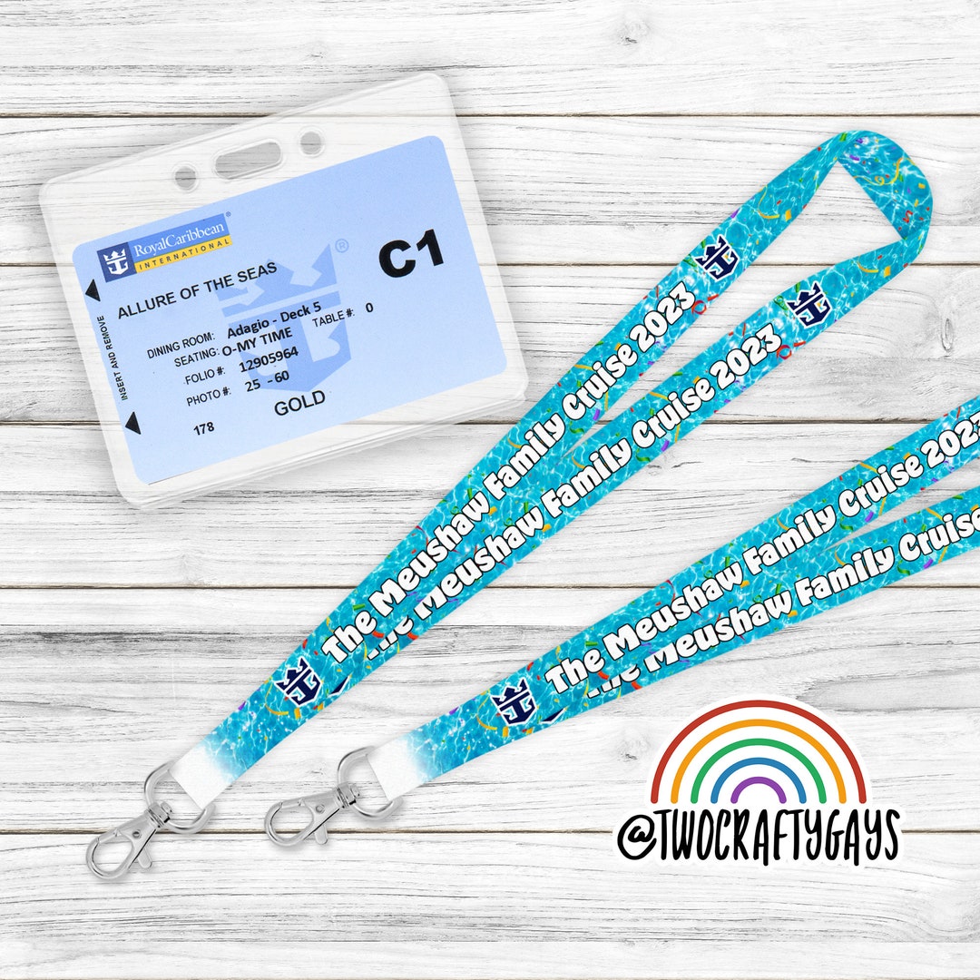 Personalized Lanyard Holder for Cruise ID Badge lanyard, Family Reunion ...